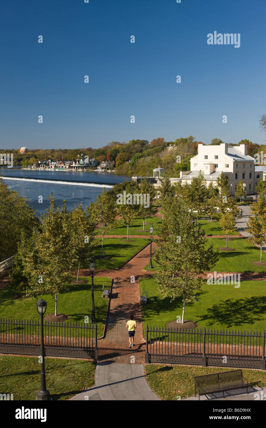 WATERWORKS PARK SCHUYLKILL RIVER WATERFRONT PHILADELPHIA PENNSYLVANIA ...