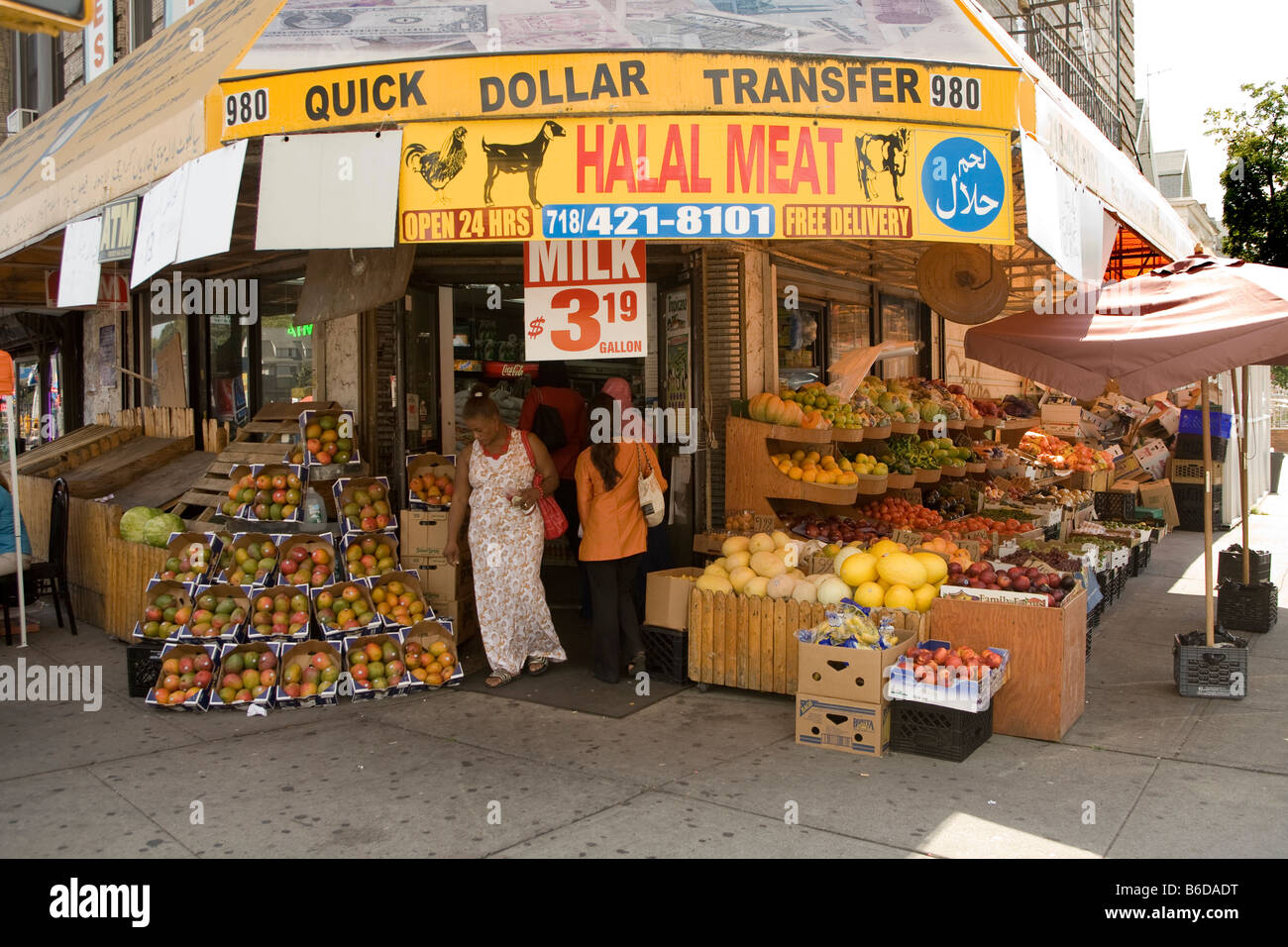 Pakistani neighborhood on Coney Island Avenue in Brooklyn NY during the ...