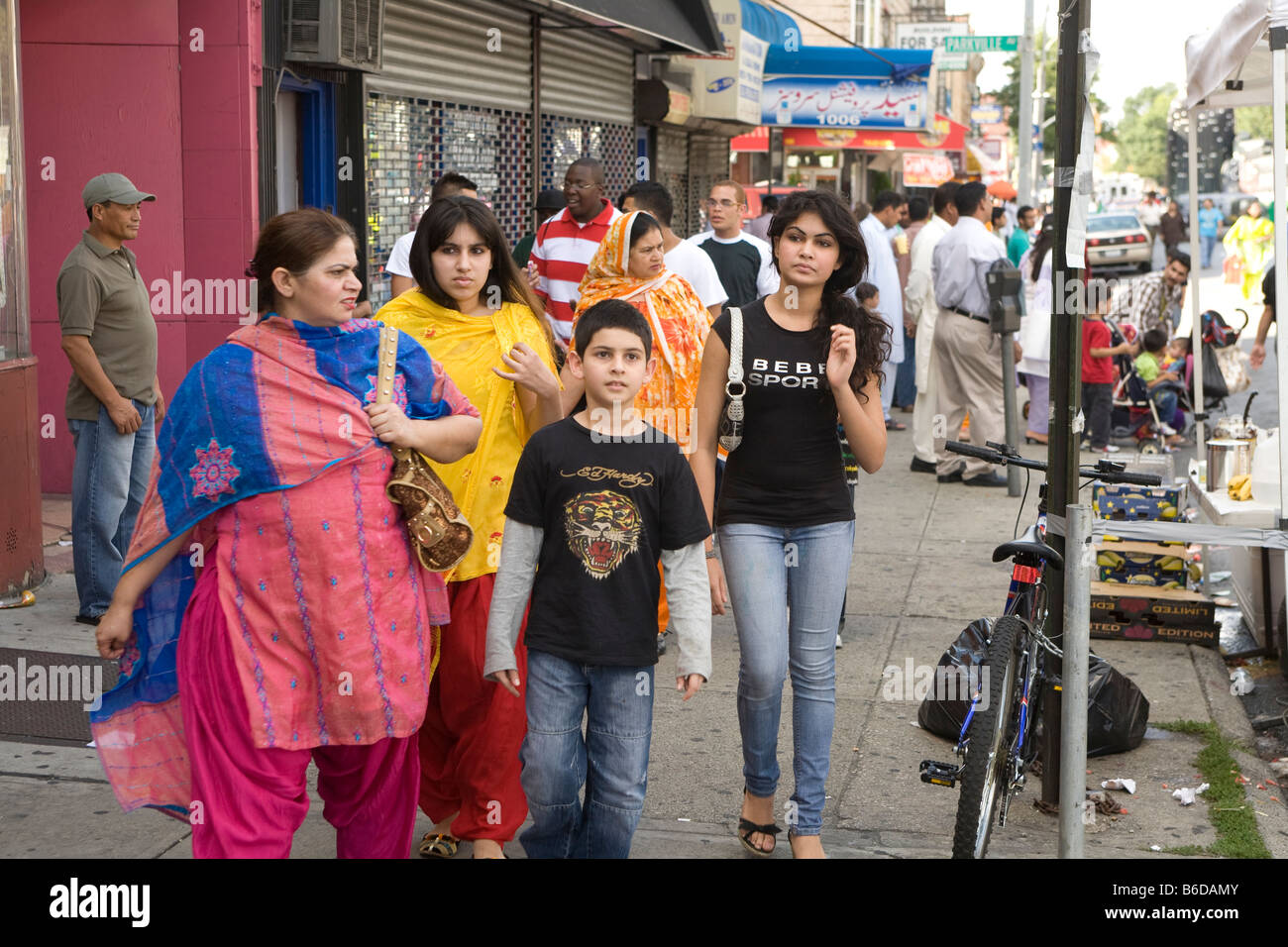 Pakistani neighborhood on Coney Island Avenue in Brooklyn NY during the ...