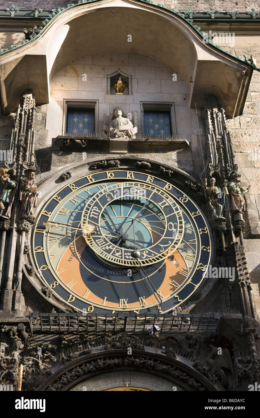 ASTRONOMICAL CLOCK OLD TOWN SQUARE STAROMESTSKE NAMESTI PRAGUE CZECH ...
