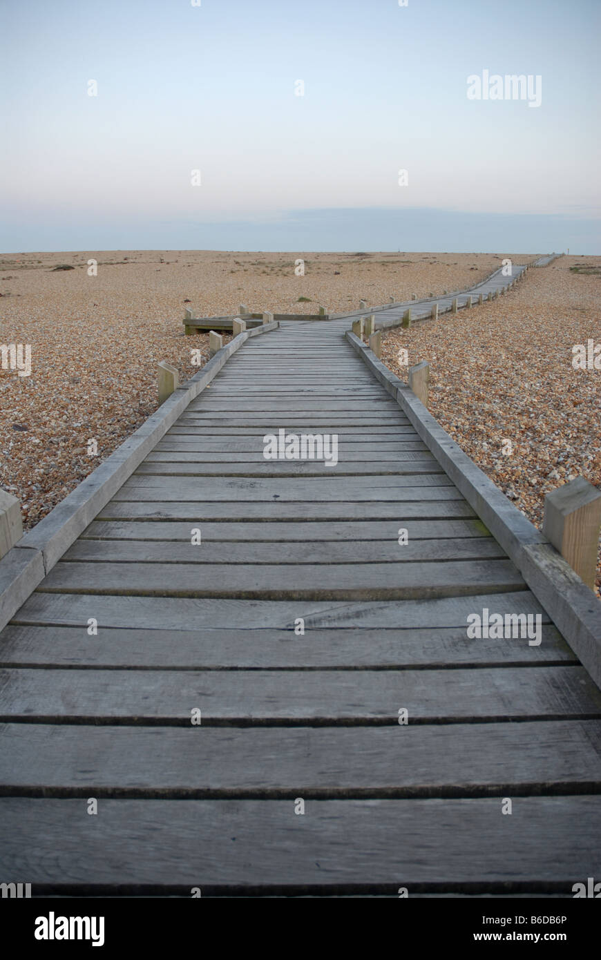 wooden walkway disappearing into the distance Stock Photo - Alamy