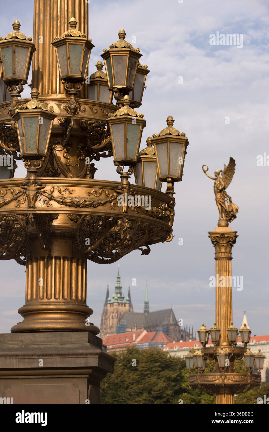 GOLDEN MUSE COLUMN RUDOLFINUM CONCERT HALL OLD TOWN STARE MESTO PRAGUE ...