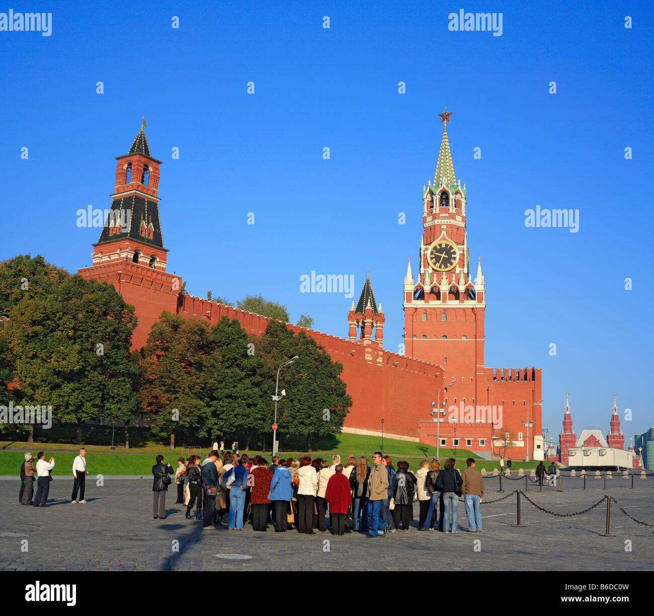 Red brick towers and walls of Moscow Kremlin, City architecture, Red ...