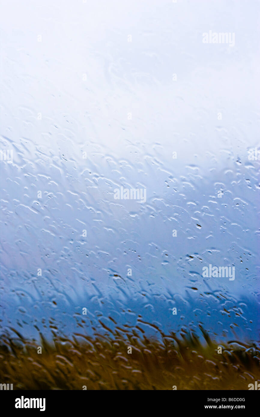 Views of Wasdale in the English Lake Distirct through a rain splattered ...