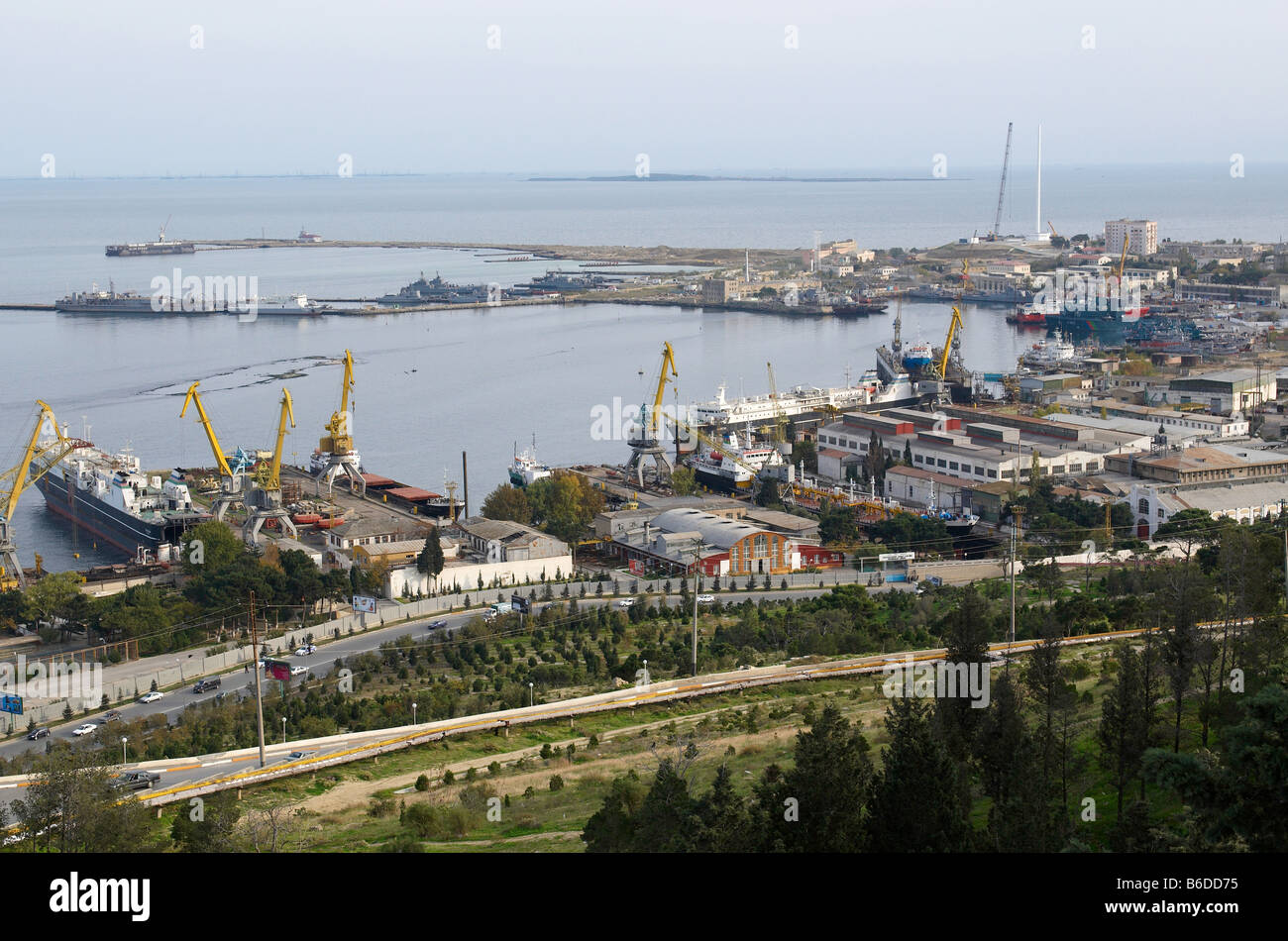 Industrial port in Baku Azerbaijan Stock Photo - Alamy