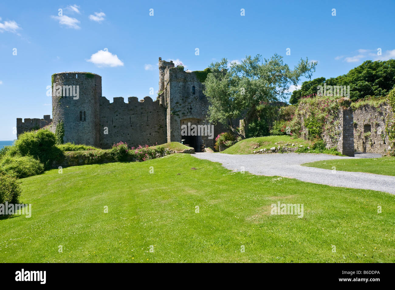Manorbier Castle, Pembrokeshire Stock Photo - Alamy
