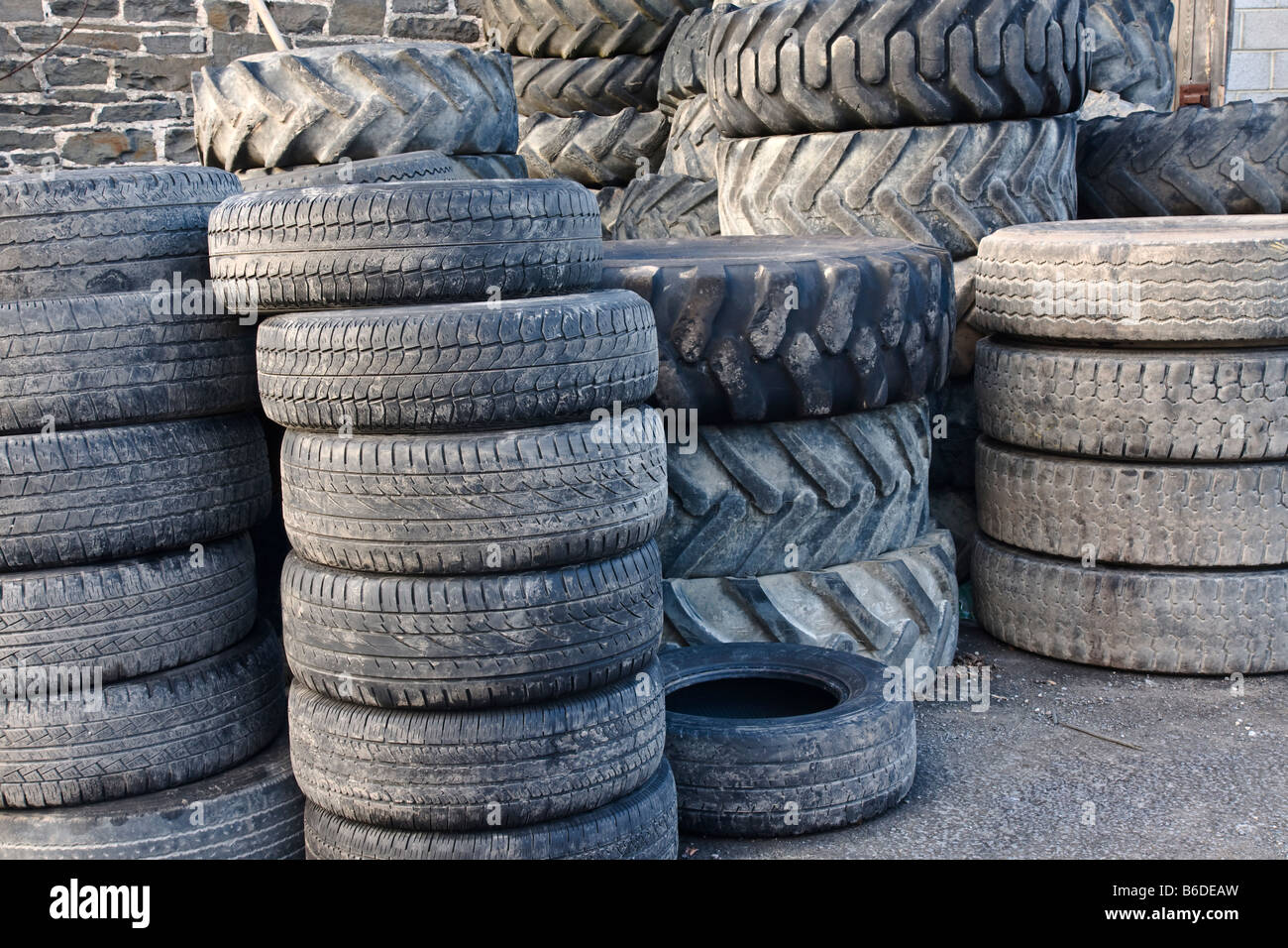Old car tyres hi-res stock photography and images - Alamy