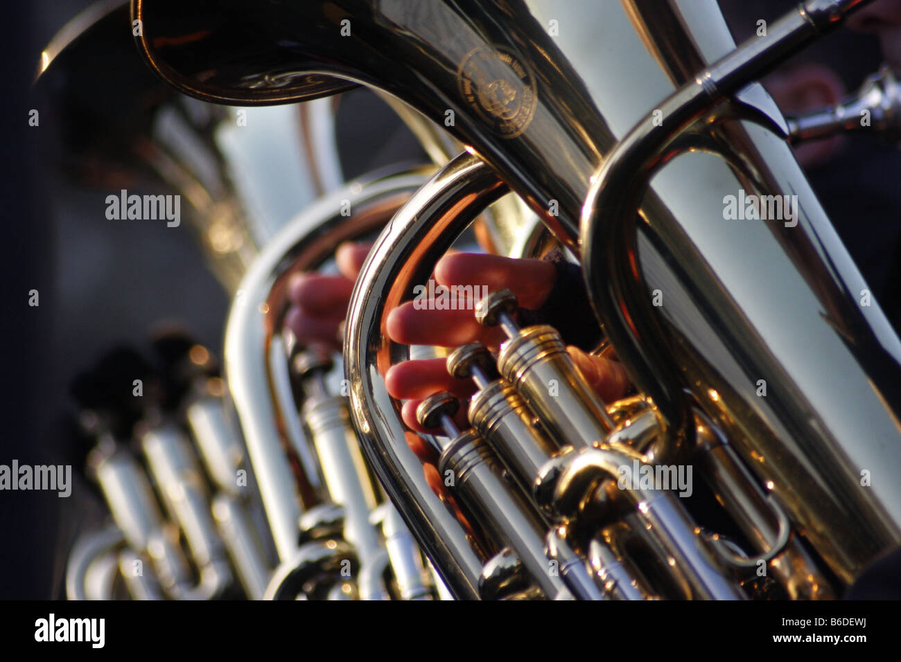 Reflection in brass 4 Stock Photo - Alamy