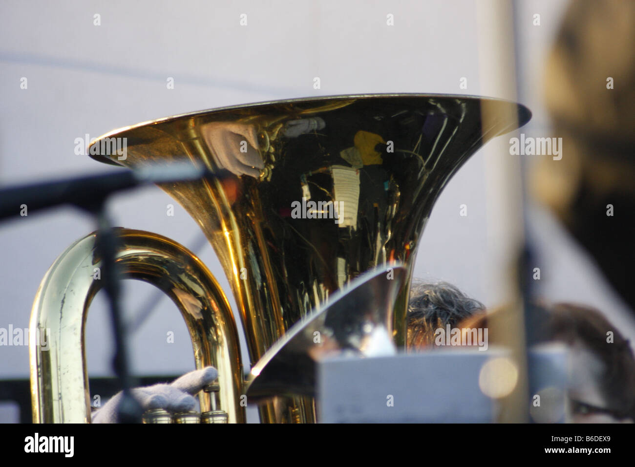 Reflection in brass 3 Stock Photo - Alamy