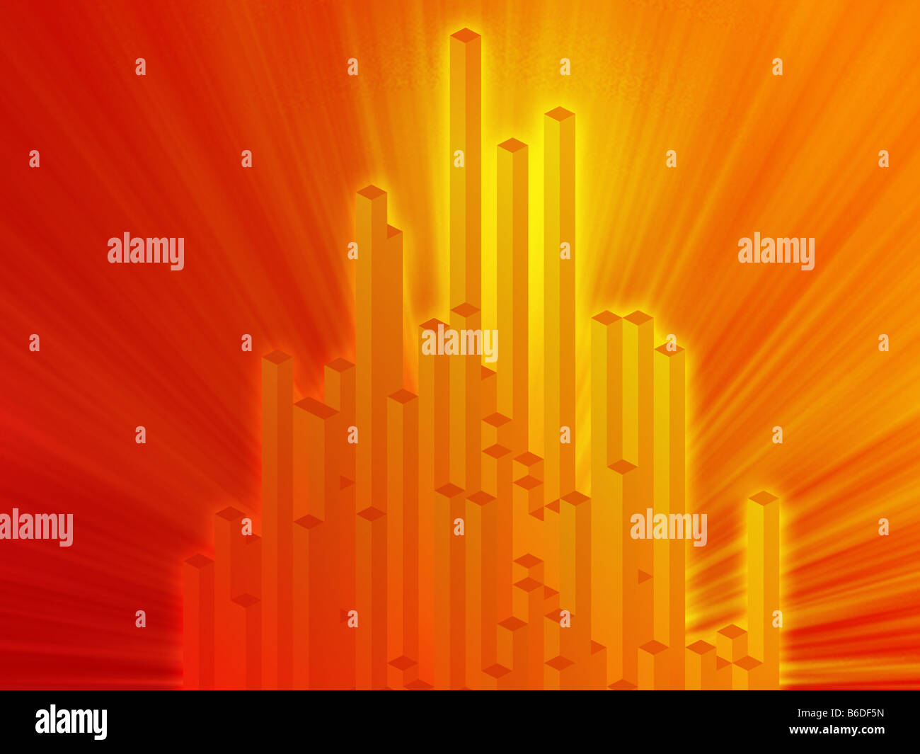 Abstract illustration wallpaper of 3d geometric columns Stock Photo - Alamy