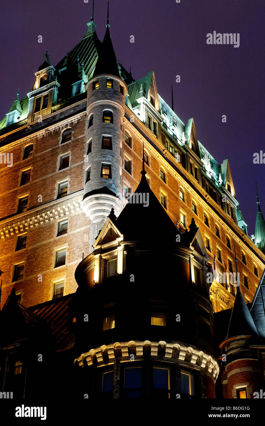 Chateau frontenac at night hi-res stock photography and images - Alamy