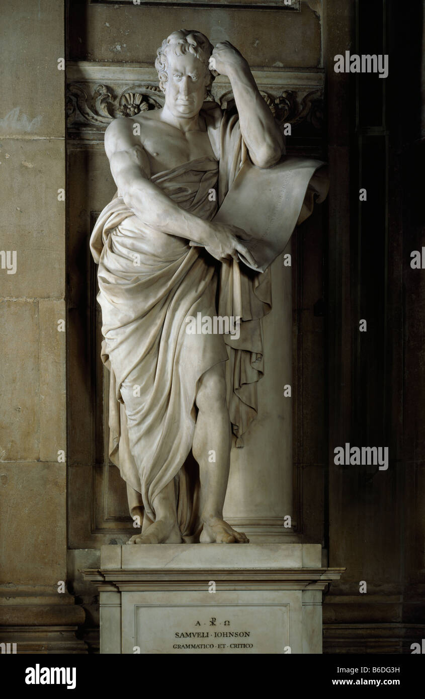 Saint Paul's Cathedral, London. Statue of Doctor Samuel Johnson Stock ...
