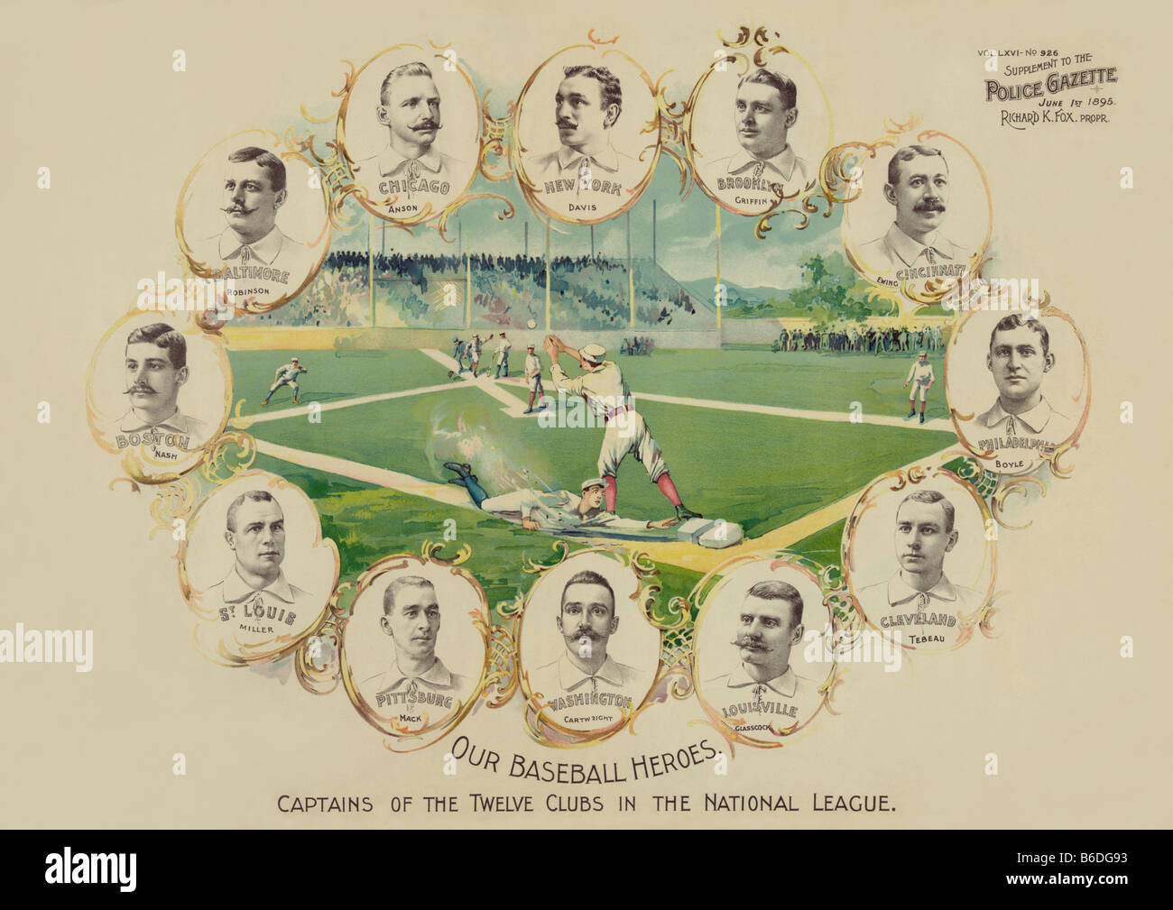 Our baseball heroes - captains of the twelve clubs in the National ...