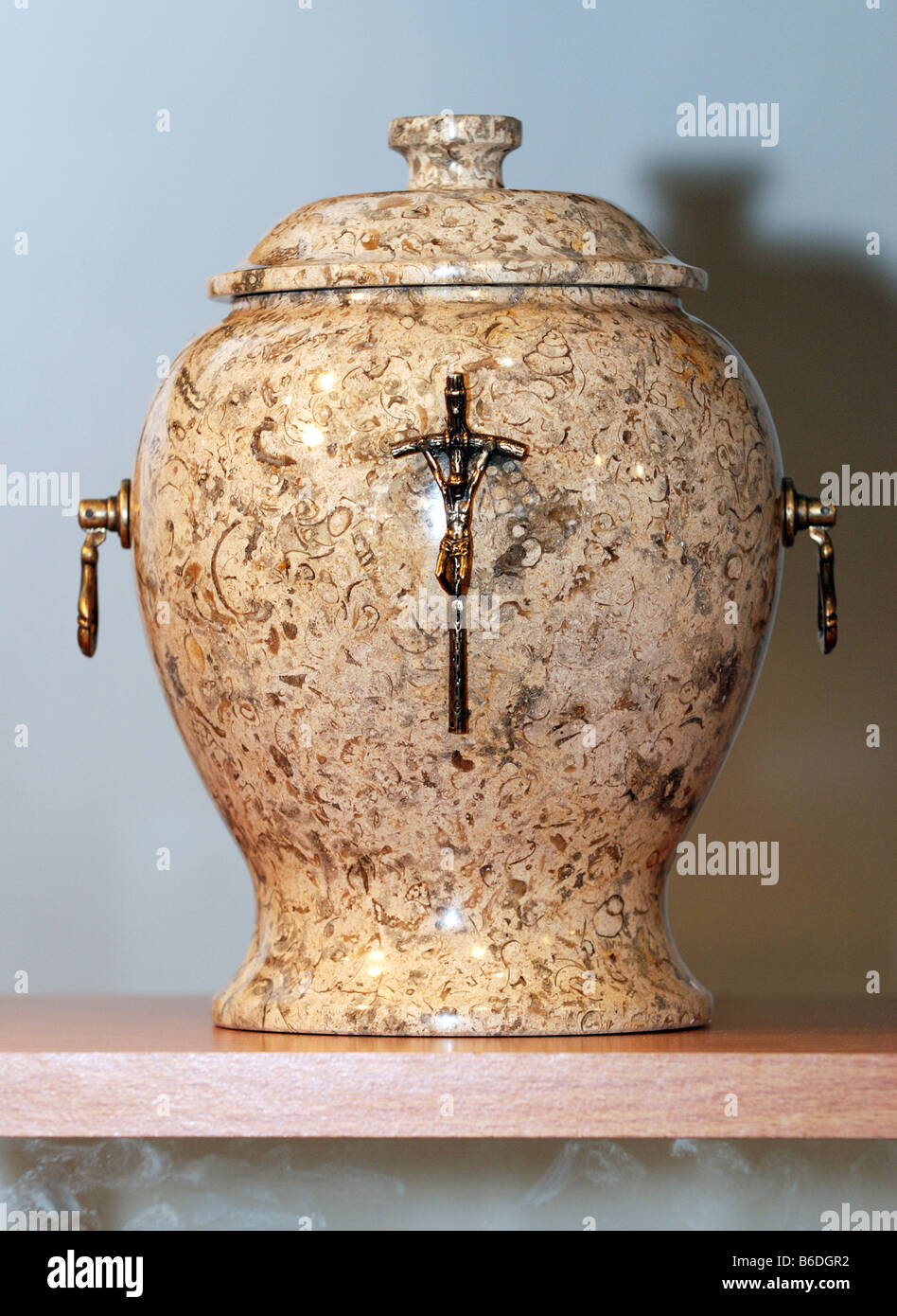 Sample of ash urn on "Memento" Funeral Expo in Warsaw, Poland Stock ...