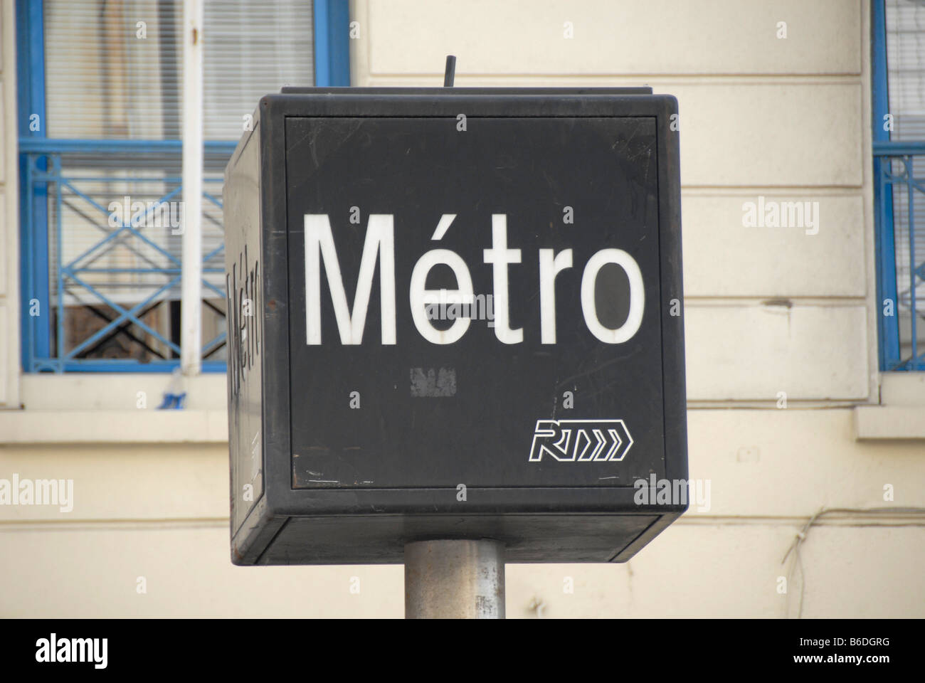 Metro sign, Marseille, France Stock Photo - Alamy