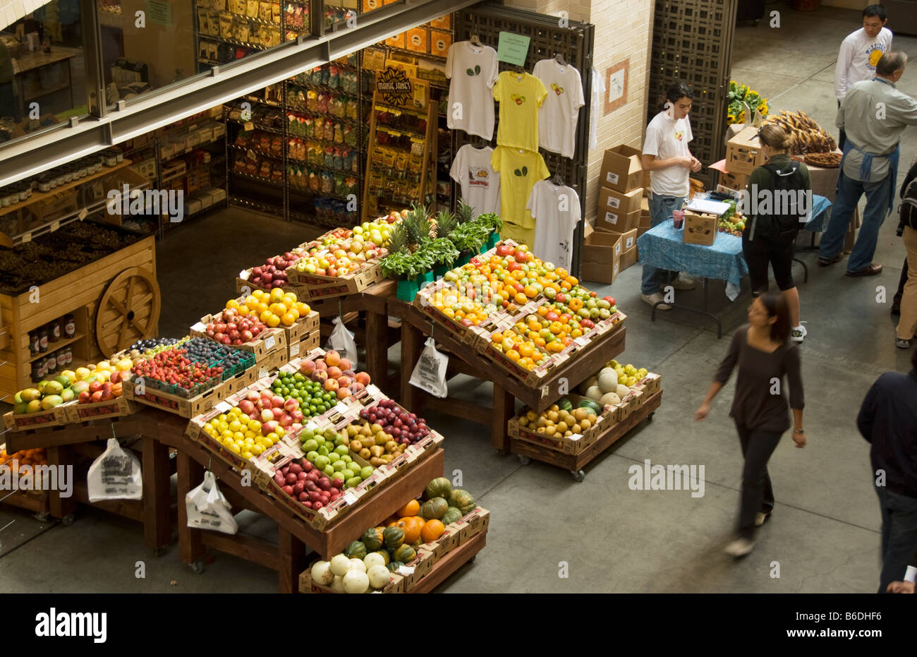 Interior view of the Ferry Building Market in San Francisco California ...