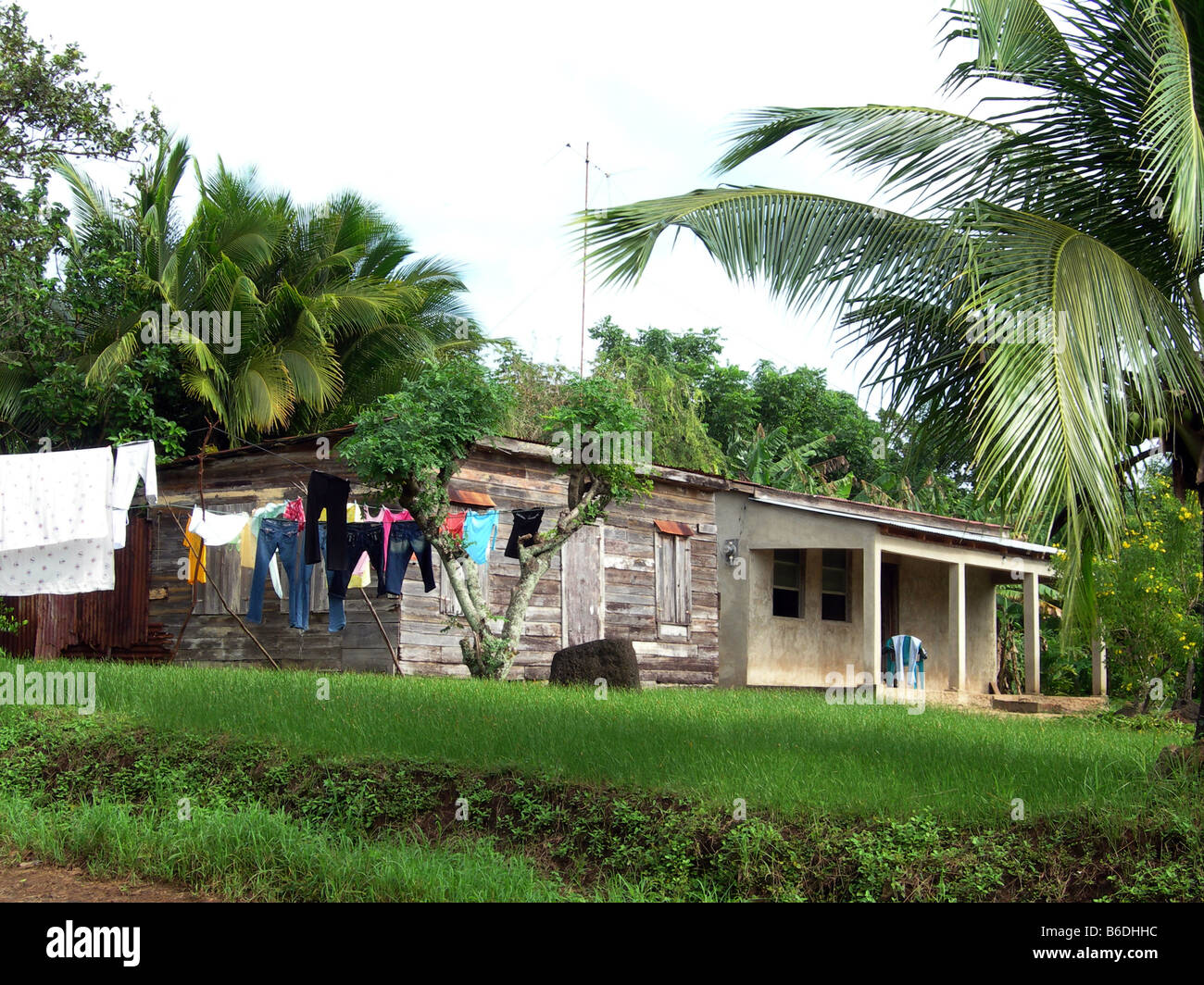 house typical architecture wood ramshackle shanty residence corn island ...