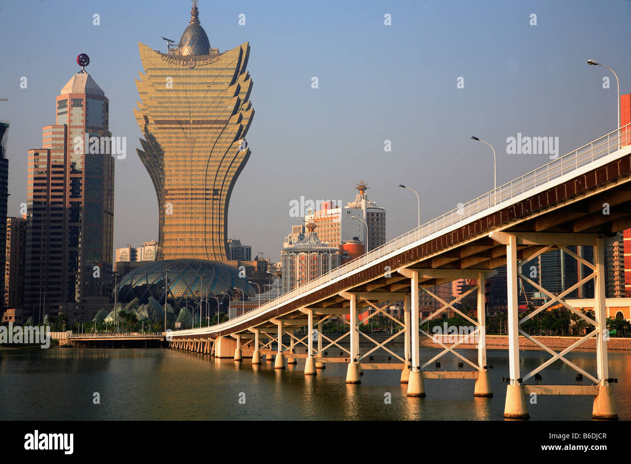 China Macau Bank of China Grand Lisboa Casino Macau Taipa Bridge Stock ...