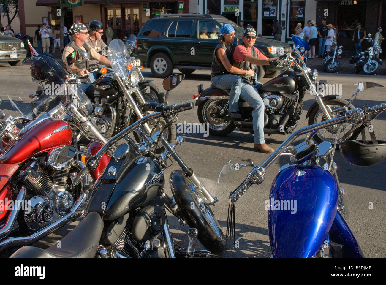 Republic of Texas Biker Rally at W 6th Street in Austin Texas USA Stock ...