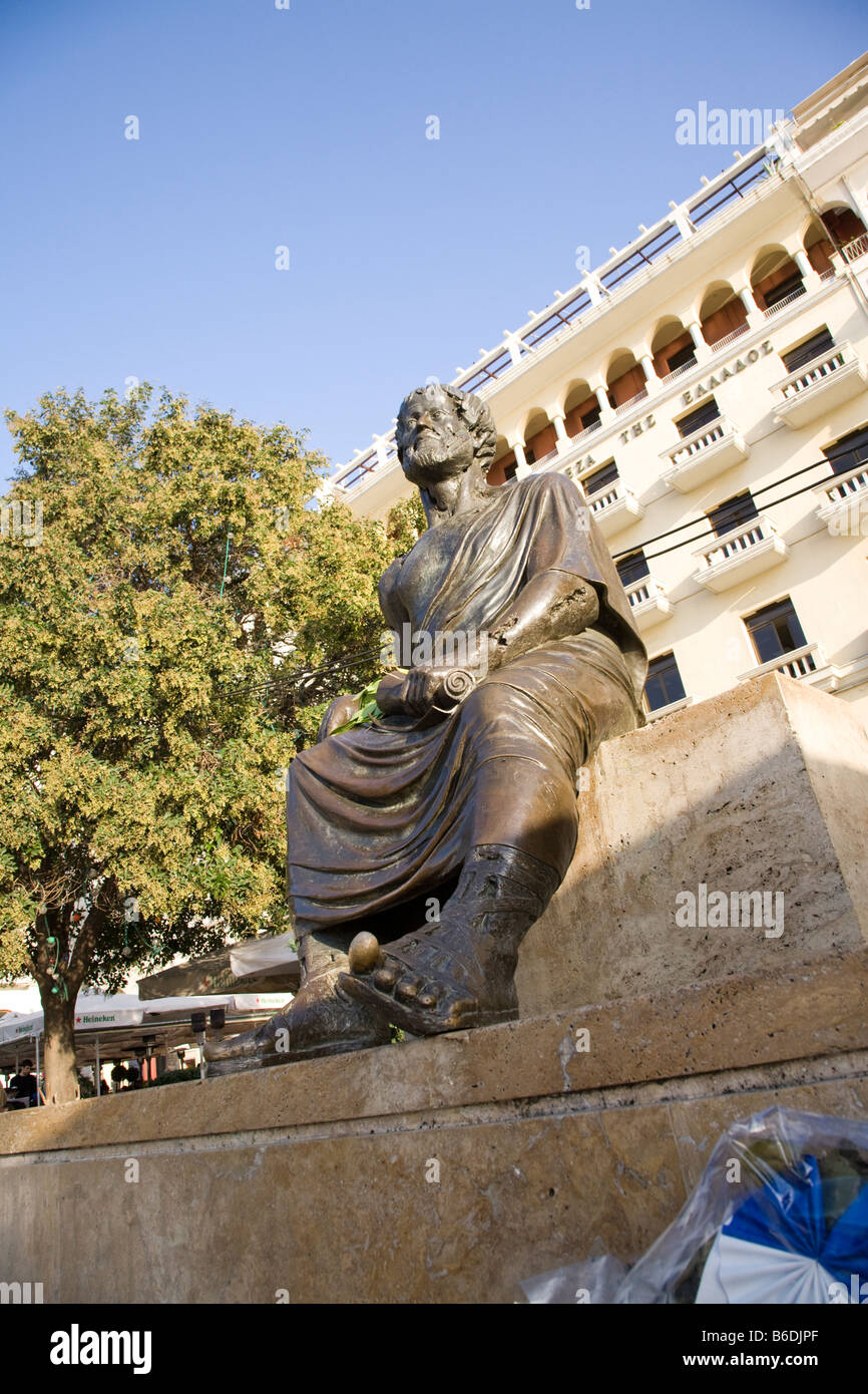 Aristotle Statue on Aristotle Square in Thessaloniki, Greece Stock ...