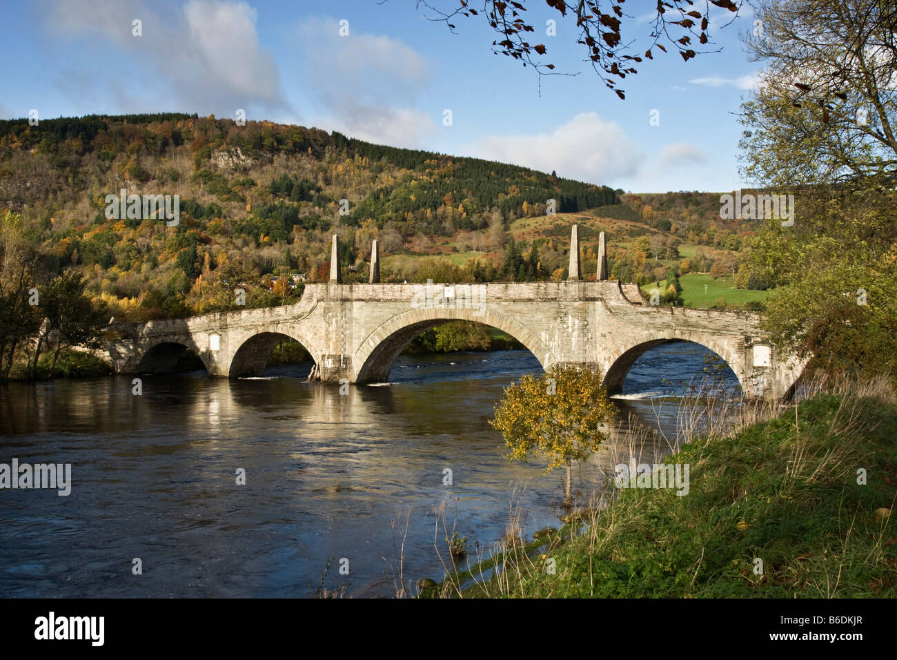 Bridge over the River Tay at Aberfeldy Stock Photo - Alamy