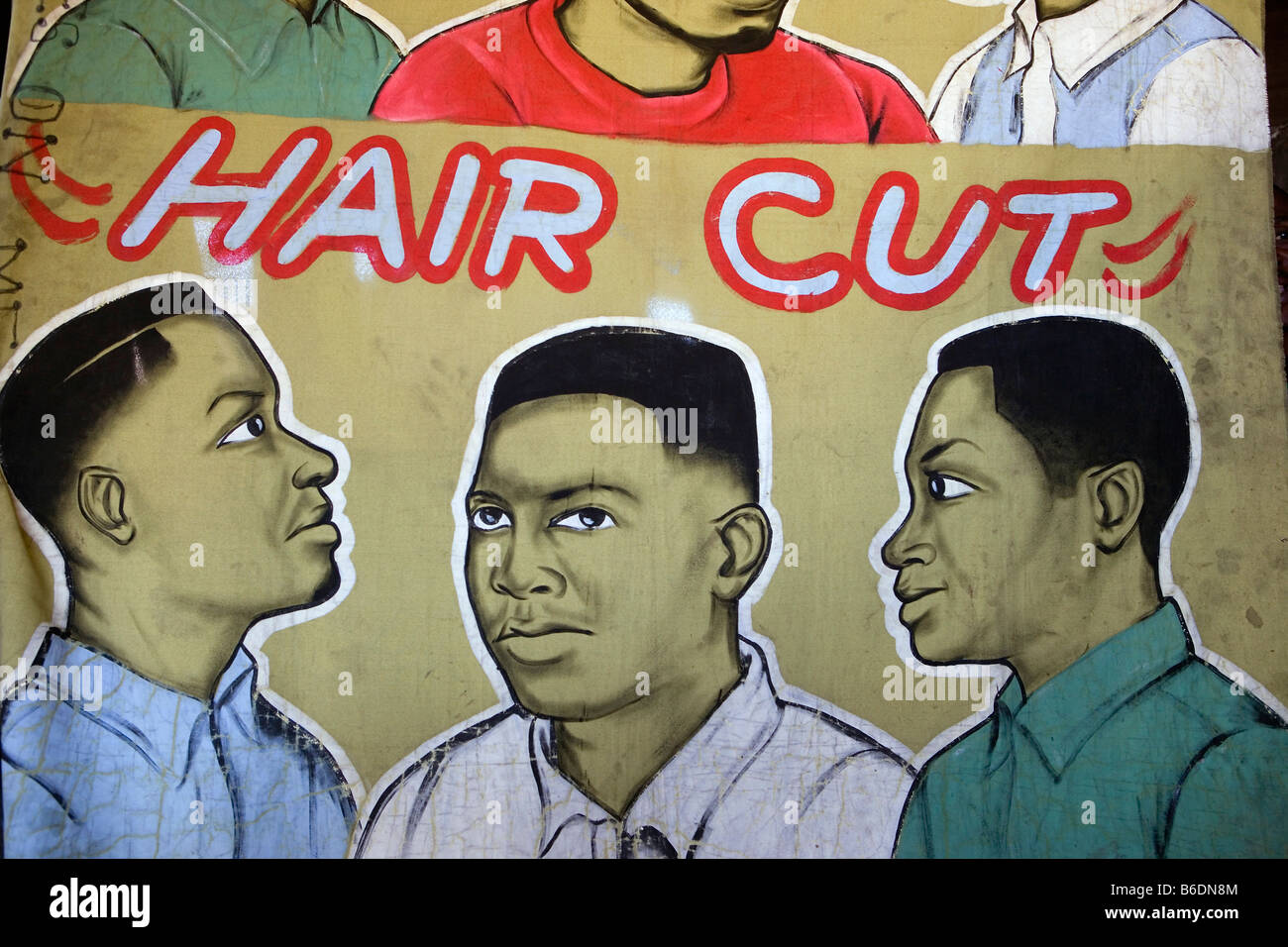 South Africa, Durban, Hairdresser advertising sign Stock Photo - Alamy