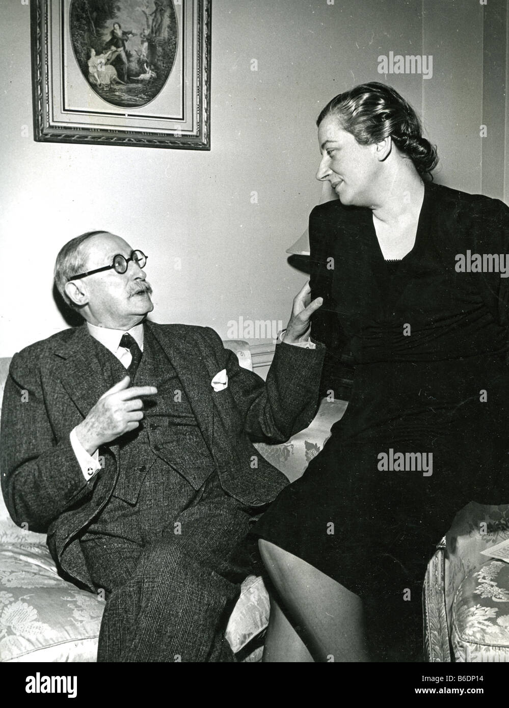 LEON BLUM French Socialist statesman 1872-1950 and his wife Stock Photo ...