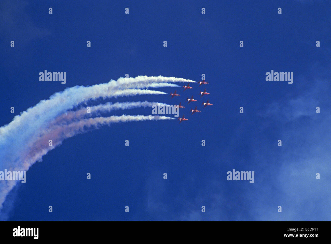 The Red Arrows Aerobatic Team Flying Display at Southend on Sea England ...