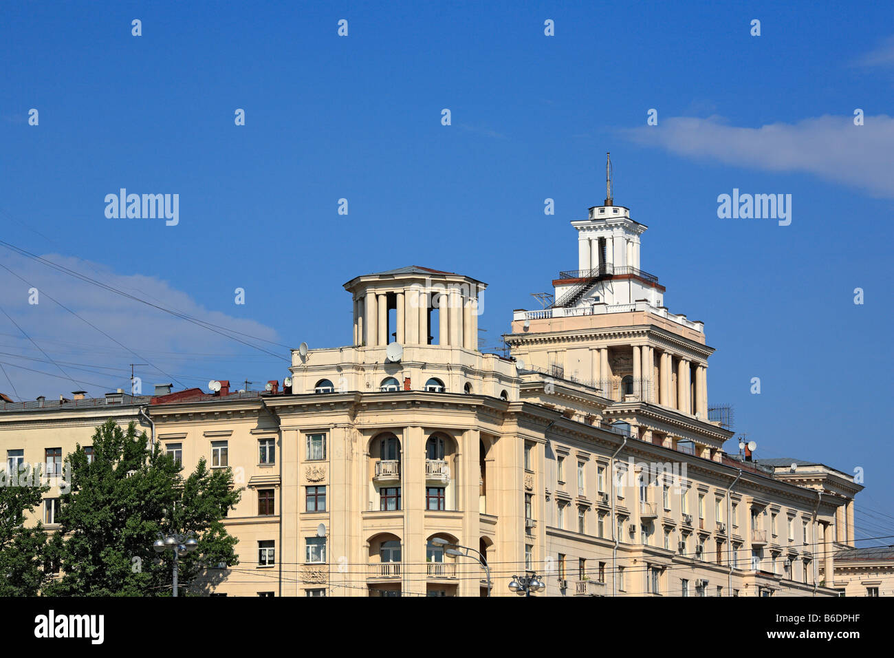 City architecture, Stalin era buildings (1930s), view from Moskva river ...