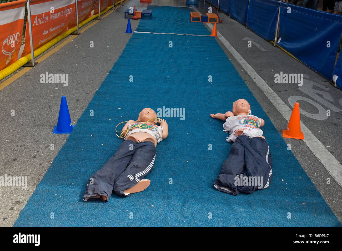 child fire rescue dummies at Downtown Arts Festival Gainesville Florida ...