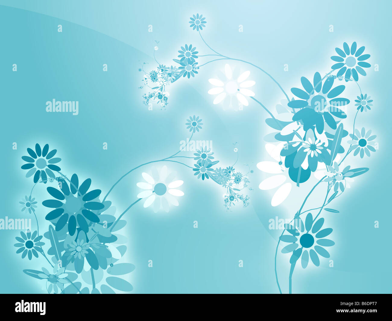 Illustration of various assorted flowers wallpaper design Stock Photo ...