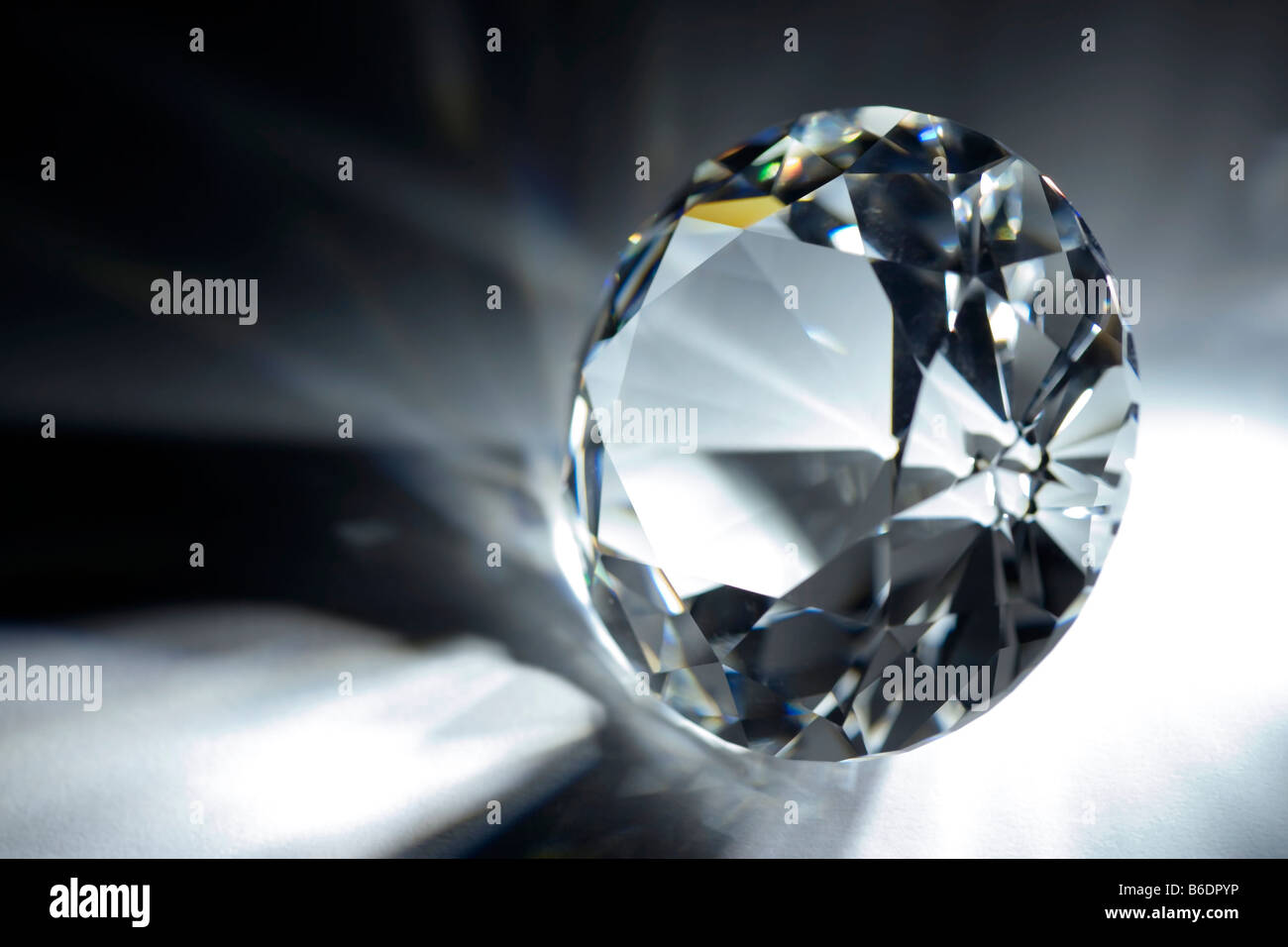 Cut and polished diamond Stock Photo - Alamy