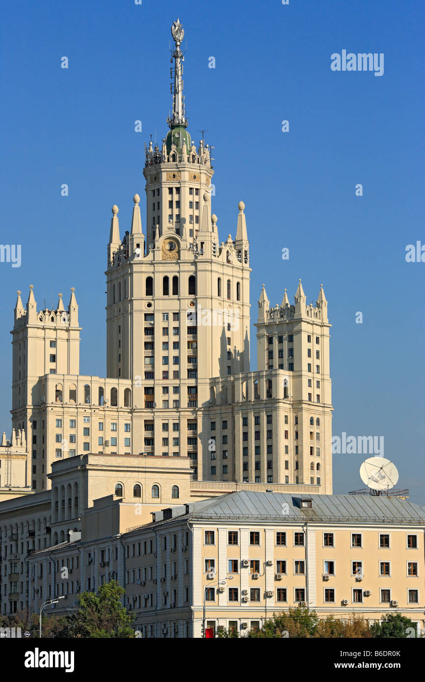 City architecture, Stalin era sky scraper (1950s), view from Moskva ...