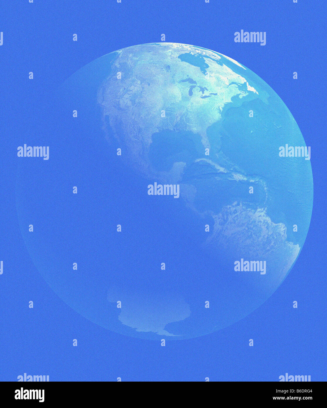 Earth. Computer artwork of the Earth centred on Central America Stock ...