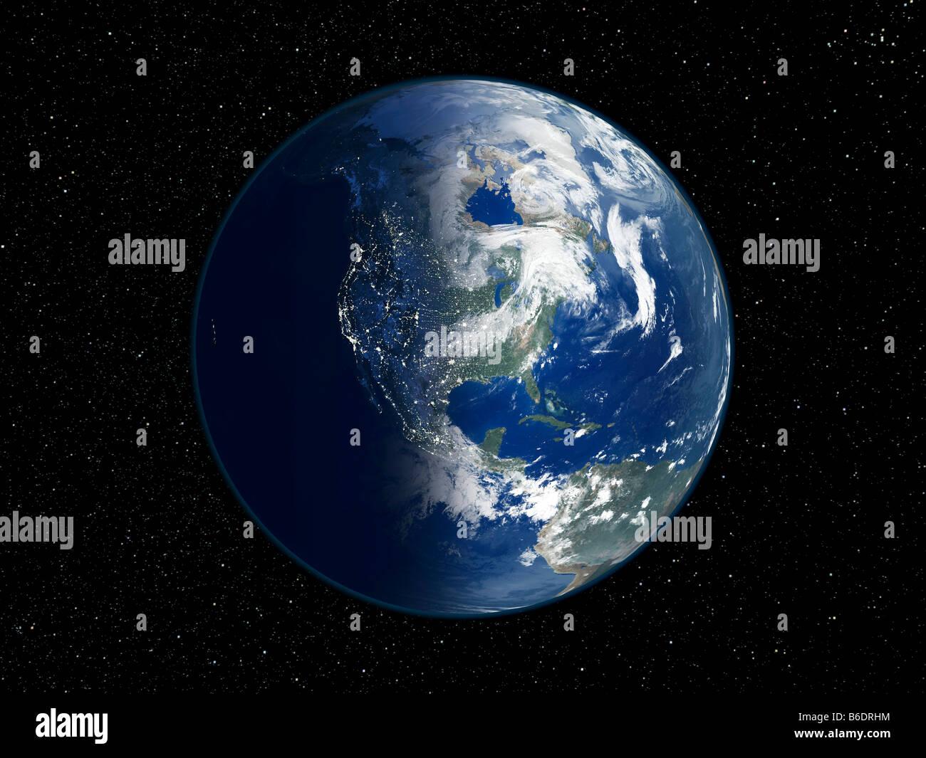 Footprint North America Nasa Night Light