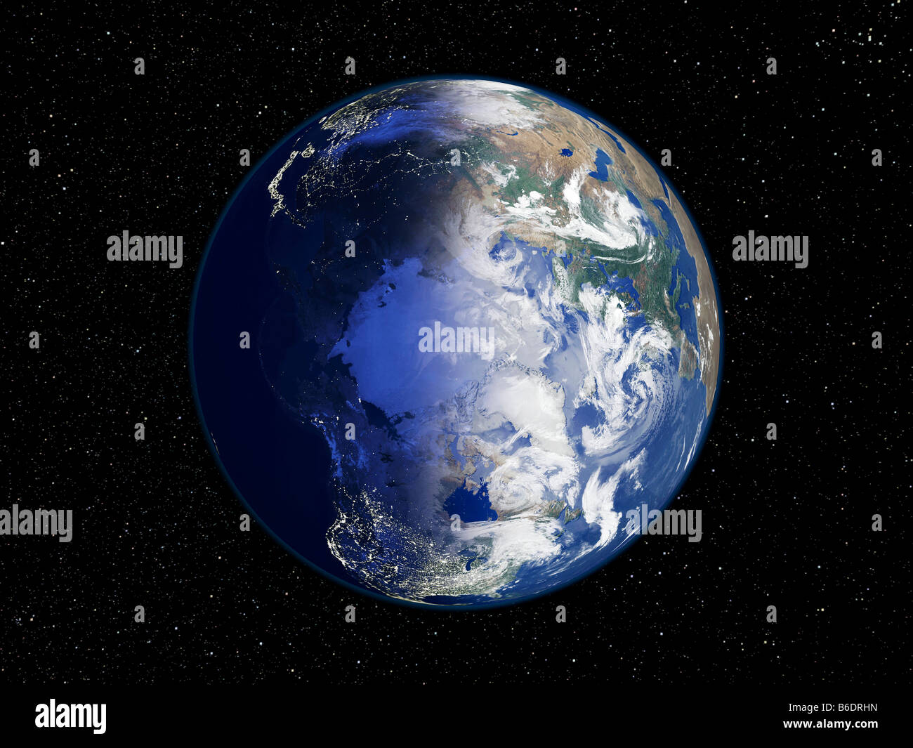 Globe from north pole hi-res stock photography and images - Alamy