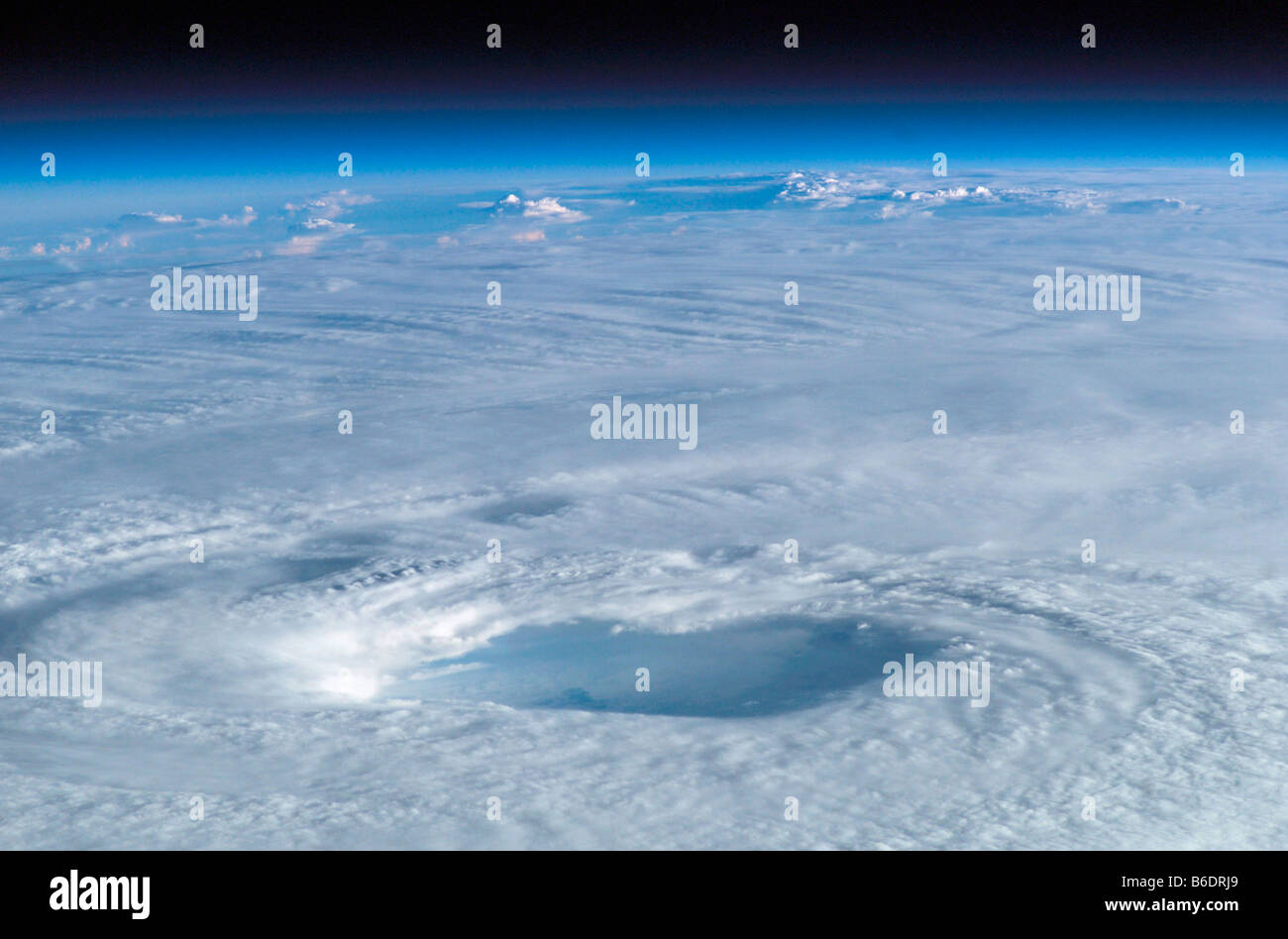 Eye of hurricane Isabel. This image was taken from the International ...