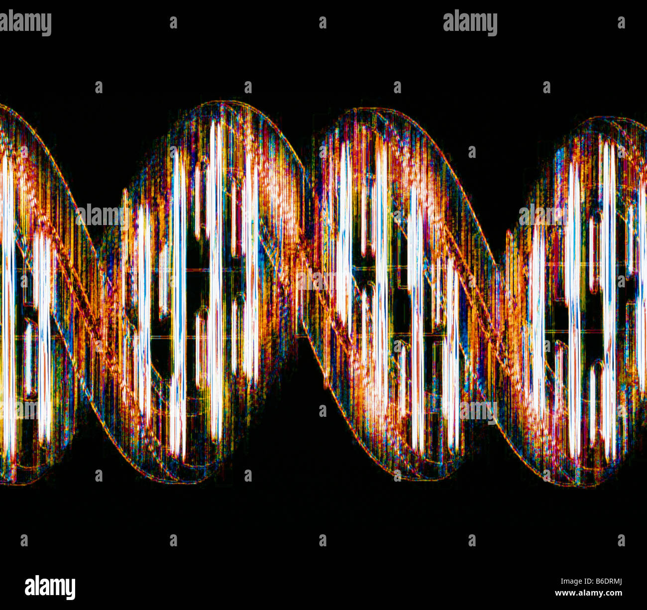 DNA molecule. Computer artwork of the molecular structure of a DNA ...