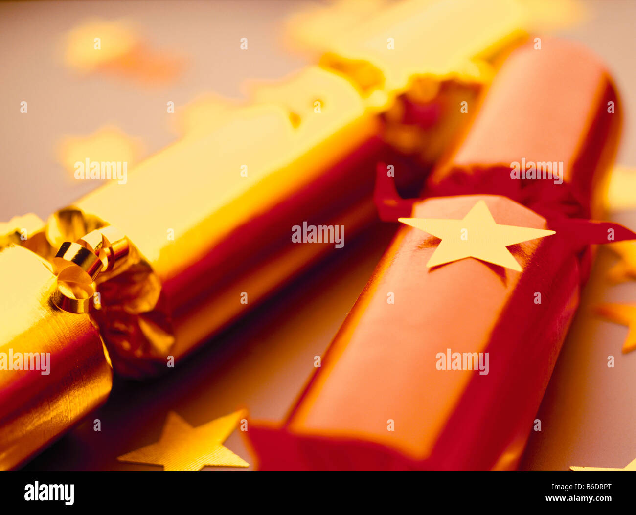 Christmas crackers. Party or Christmas crackers and star-shaped ...