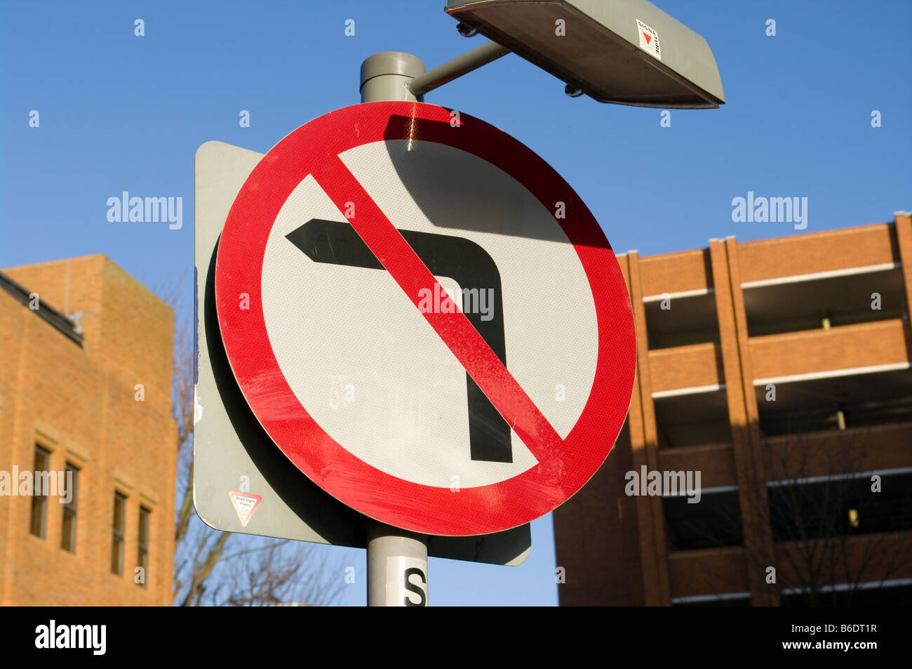 No left turn sign hi-res stock photography and images - Alamy