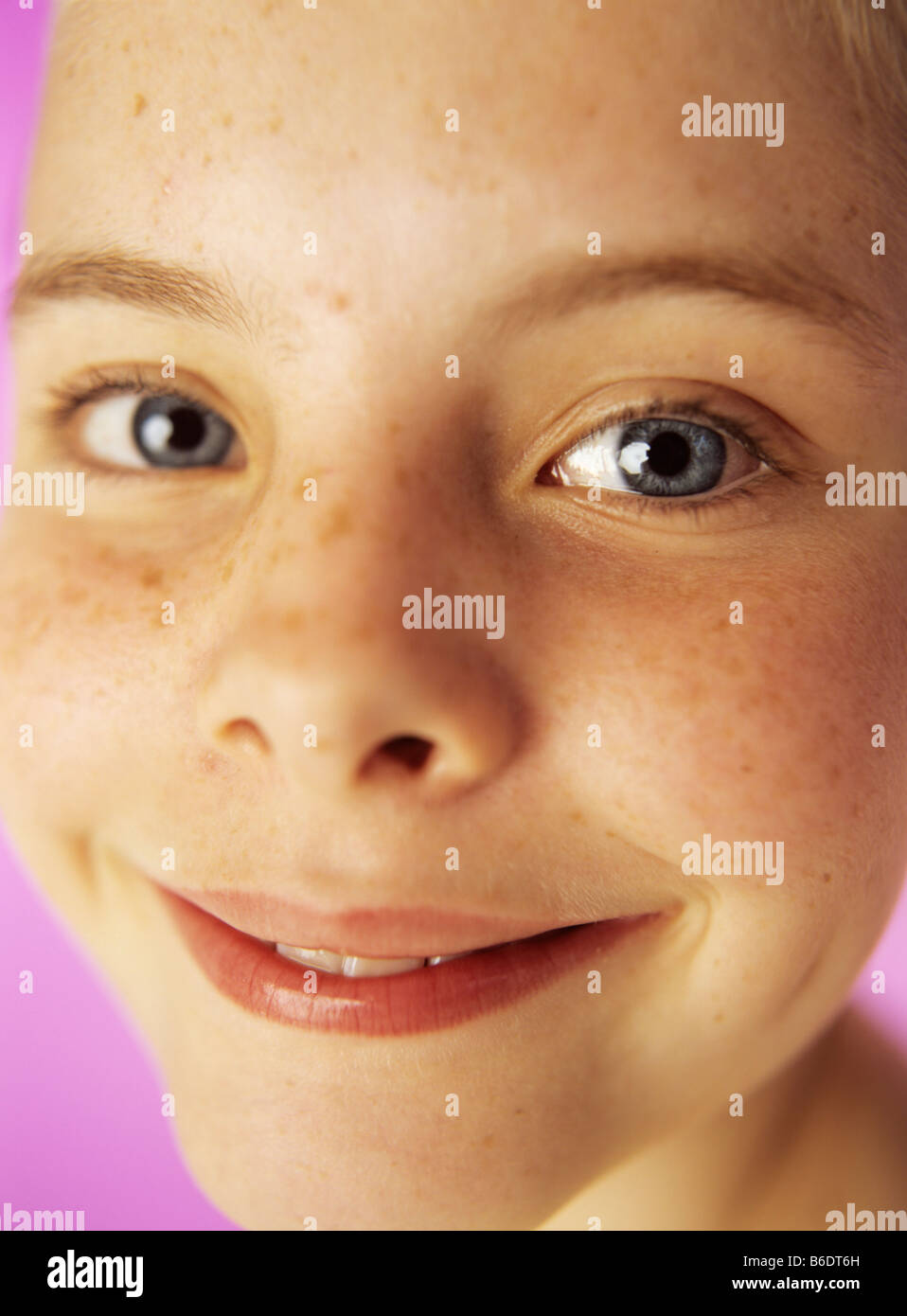 Happy girl. Smiling 8-year-old girl Stock Photo - Alamy