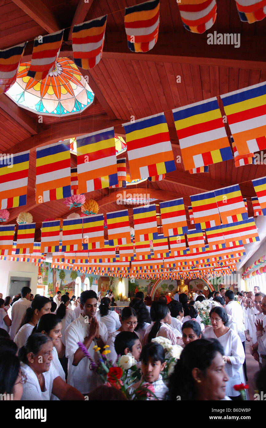 People Windows and Vesak Decorations at New York Buddhist Vihara Temple ...