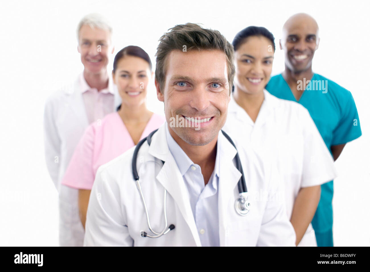 Doctor and team of hospital staff Stock Photo - Alamy