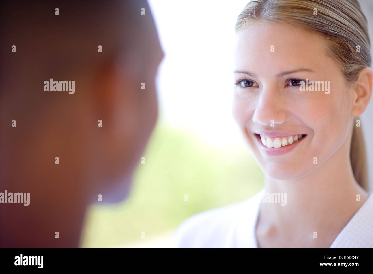 Happy couple relaxing at spa Stock Photo - Alamy