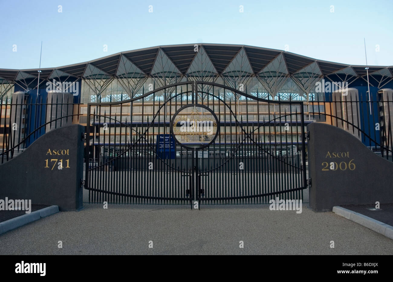 England. Ascot. Re-developed Ascot Stand, Racecourse Entrance. Feb 2007 ...