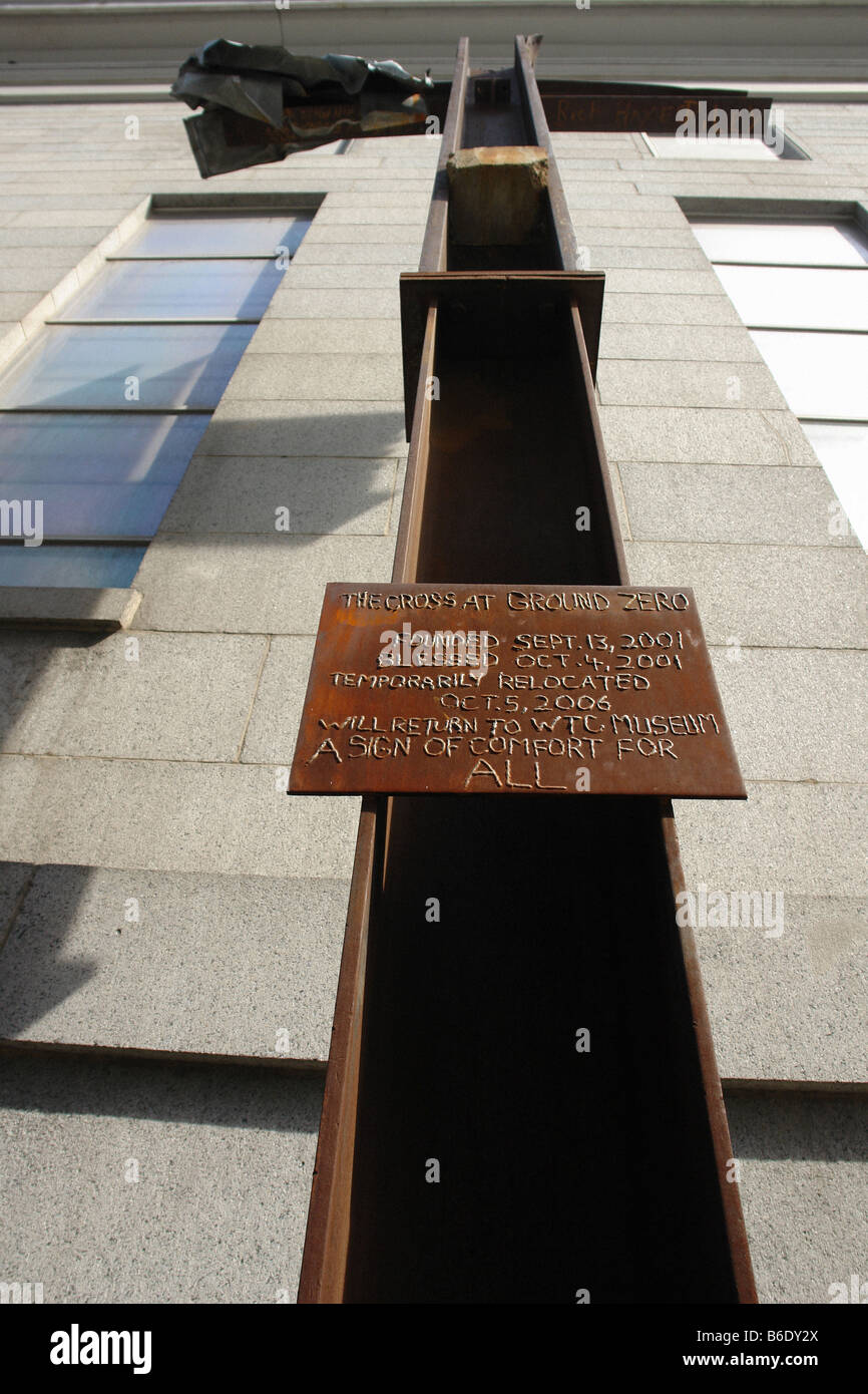 World Trade Center Cross AKA Ground Zero Cross Near Site of September ...