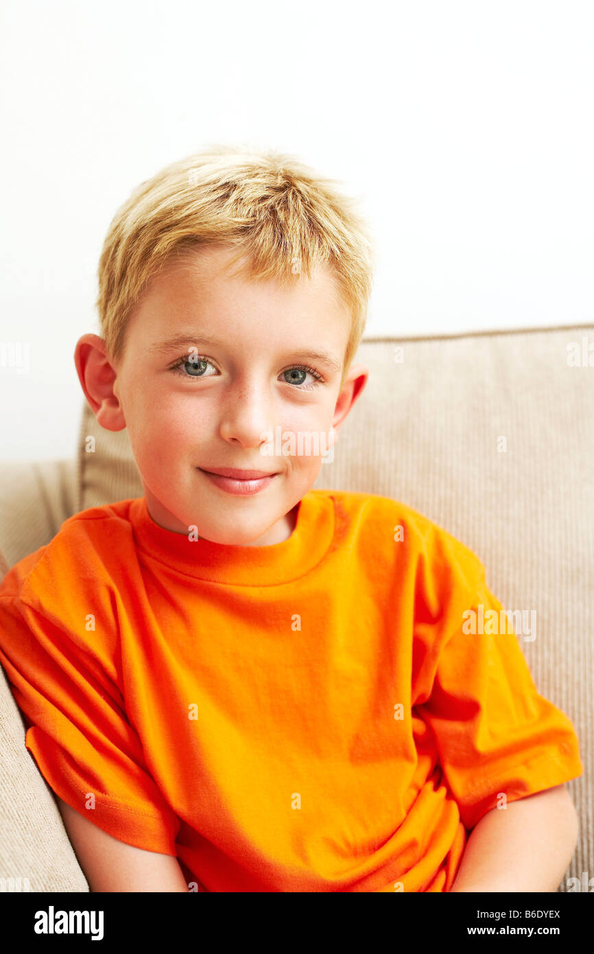 Smiling boy. He is six years old Stock Photo - Alamy