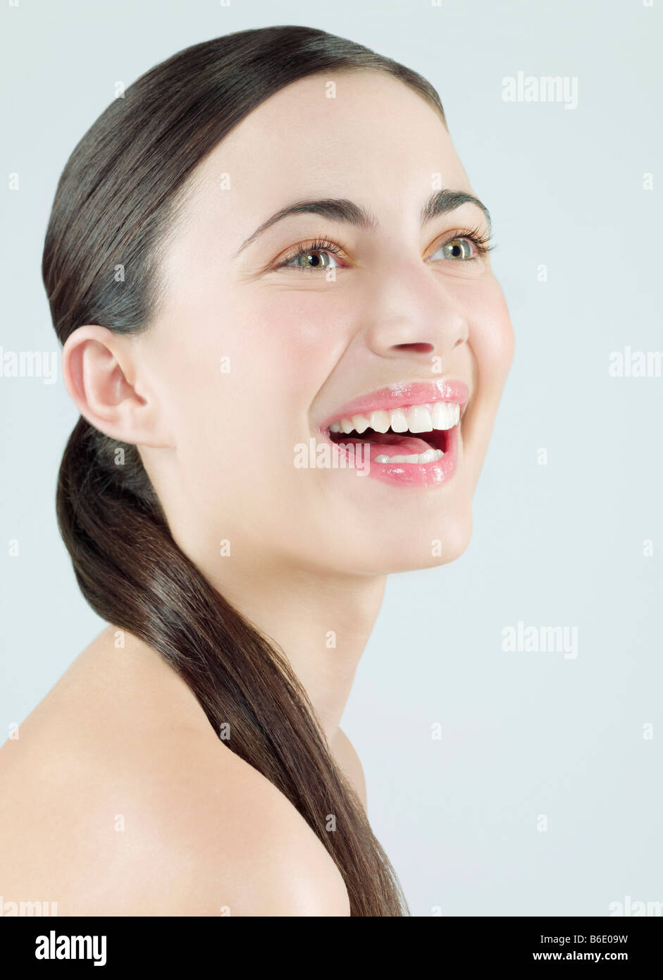 Happy woman. She is 21 years old Stock Photo - Alamy
