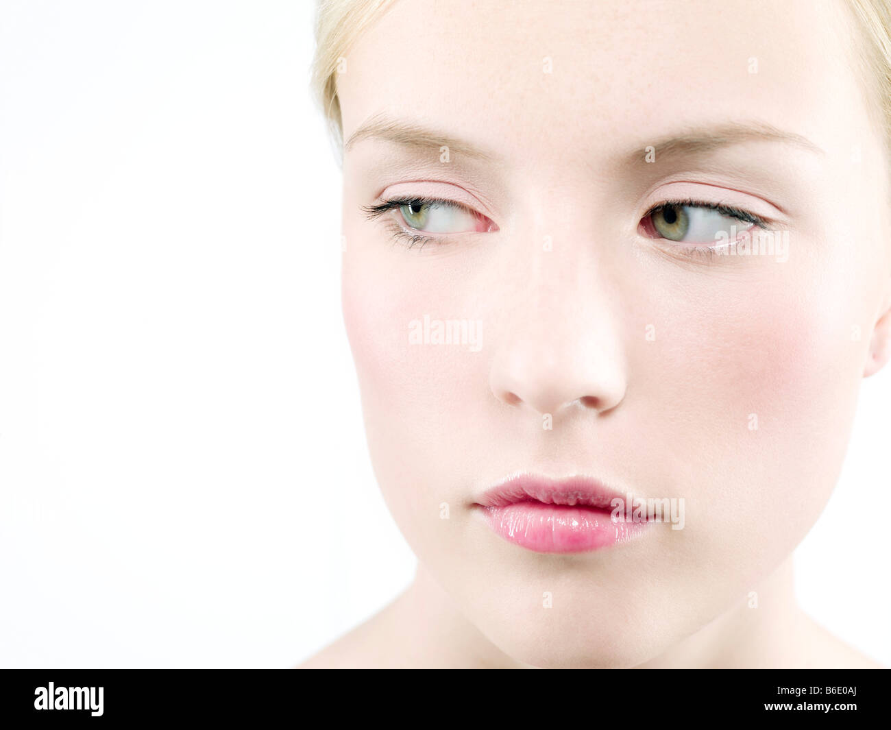 See stare feminine female woman lipstick hi-res stock photography and ...