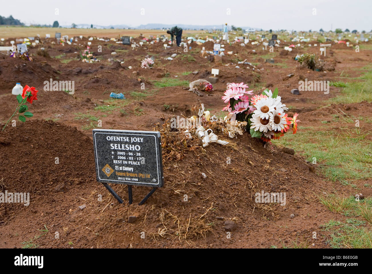 South Africa, Johannesburg, Grave of child at cemetery Stock Photo - Alamy
